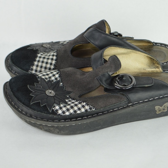 Alegria | Shoes | Alegria Clogs Classic Black Plaid Eu 4us 951 | Poshmark